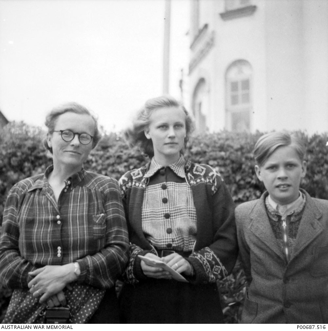 Portrait of the Justesen family in Nyborg, Denmark, May 1945 ...