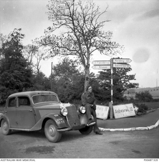 DENMARK, 1945-05. GERRARD BY MERCEDES AND SIGNPOSTS (134.4 ...