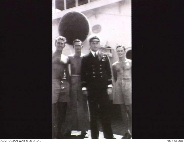 C 1945. SKIPPER OF HMAS PIRIE. LIEUTENANT MCKENZIE, ROYAL AUSTRALIAN ...