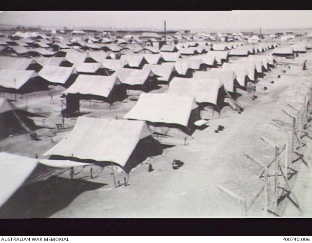 TENT LINES OF THE BRITISH PRISONER OF WAR (POW) CAMP NUMBER 3105 ...