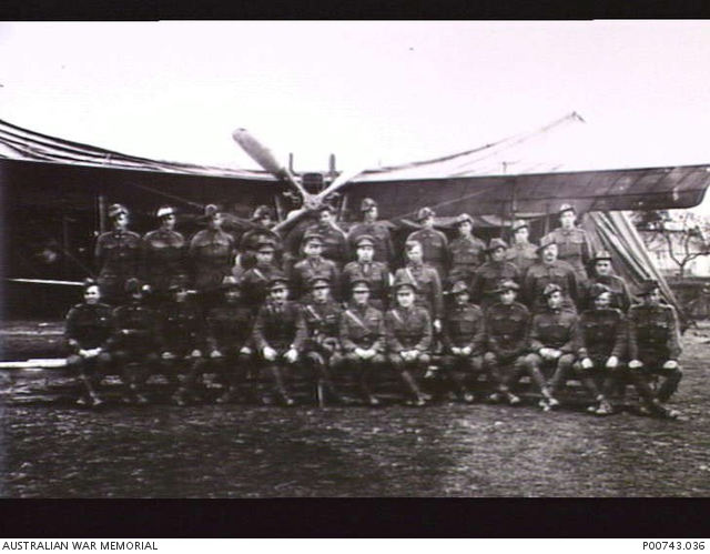 FRANCE, 1918. SOME MEMBERS OF NO. 3 SQUADRON AUSTRALIAN FLYING CORPS ...