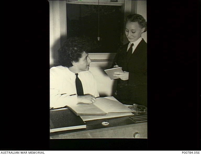 c. 1944. A member of the Women's Royal Australian Naval Service (WRANS ...