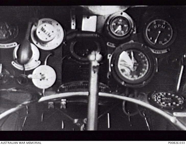 UNITED KINGDOM. C. 1918. THE INSTRUMENT PANEL IN THE COCKPIT OF A ROYAL ...