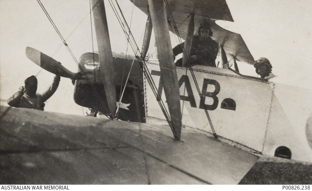 LEIGHTERTON, ENGLAND. C. 1918. AVRO TRAINER AIRCRAFT D7789 FLOWN BY ...