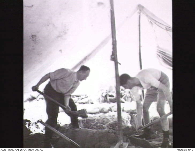 IDKU, EGYPT, 1943. FLYING OFFICER L.N. "HAPPY" AHERN, DSO DFC, AND ...