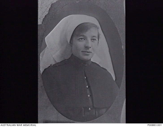STUDIO PORTRAIT OF A MEMBER OF THE AUSTRALIAN ARMY NURSING SERVICE IN ...