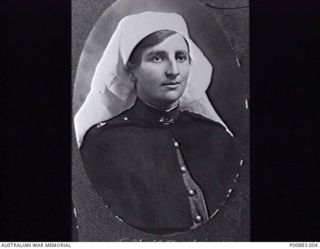 STUDIO PORTRAIT OF A MEMBER OF THE AUSTRALIAN ARMY NURSING SERVICE IN ...