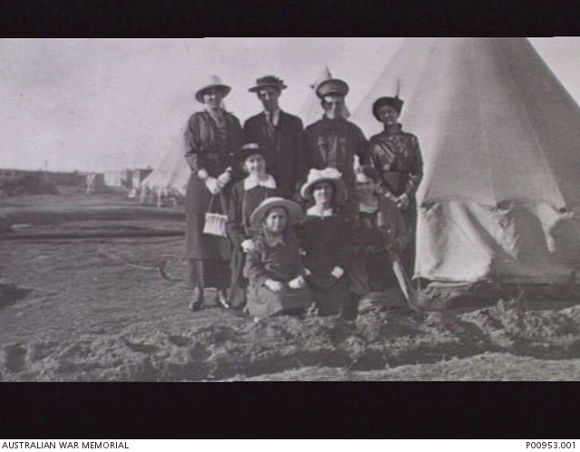 LIVERPOOL, NEW SOUTH WALES, 1915-05-16. MAURICE RILEY PICTURED WITH ...