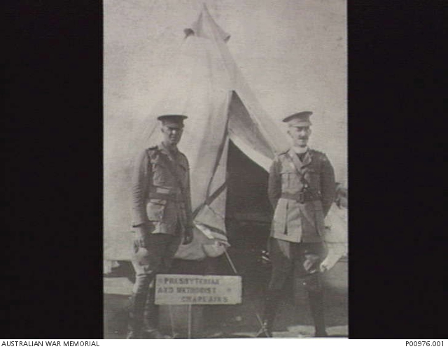CHAPLAINS ALBERT ERNEST LAPTHORNE AND ROBERT MOORHEAD LEGATE OUTSIDE ...