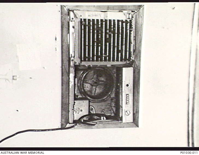 VUNG TAU, SOUTH VIETNAM, 1970. NON-FUNCTIONAL AIR CONDITIONING UNIT AT ...