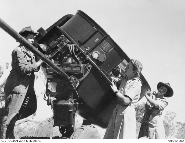 Three members of the Australian Women's Army Service (AWAS) working on ...