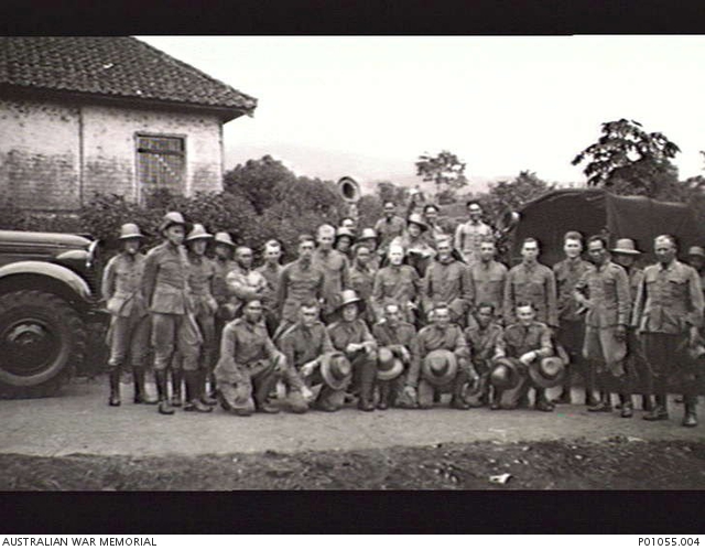 JAVA, C. 1940. A GROUP OF MOUNTAIN ARTILLERY TROOPS NEAR BATOE DJADJAR ...