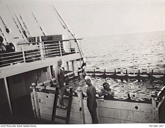 C. 1941. ABOARD 2/1ST AUSTRALIAN HOSPITAL SHIP MANUNDA. NURSING STAFF ...