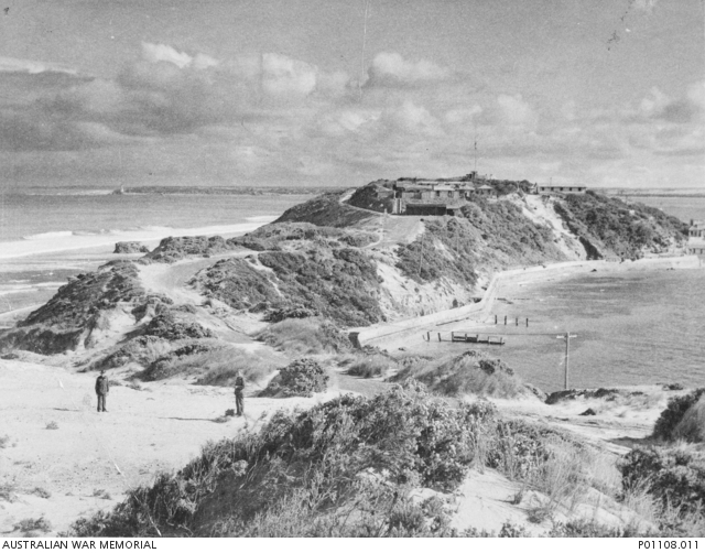 POINT NEPEAN, PORT PHILLIP HEADS, VIC, 1946-04. STORM CLOUDS GATHERING ...
