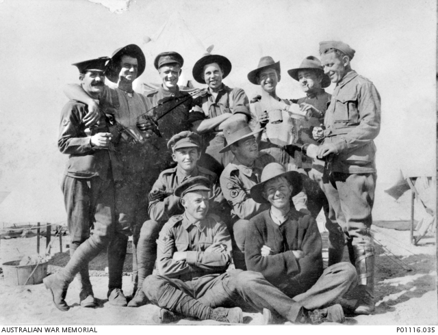 GALLIPOLI, 1915. GROUP PORTRAIT OF MEMBERS OF "C SECTION, TENT DIVISION ...