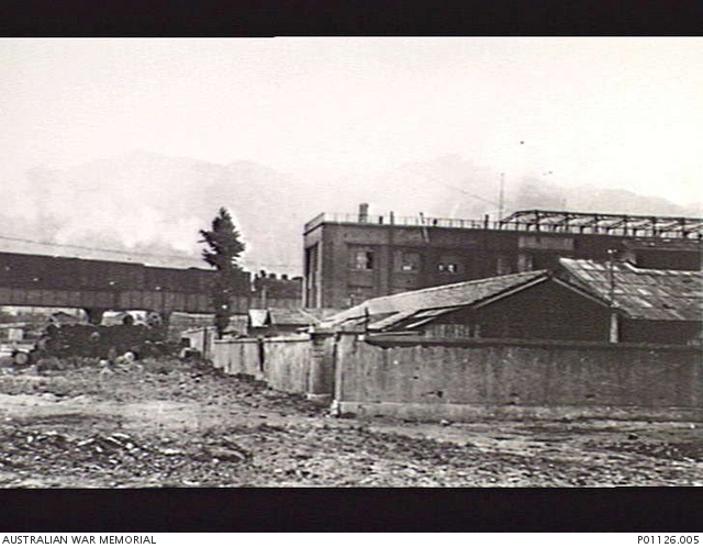 KOBE, JAPAN, 1948-05-20. A VIEW OF THE REAR OF THE WAKINOHAMA BUILDING ...