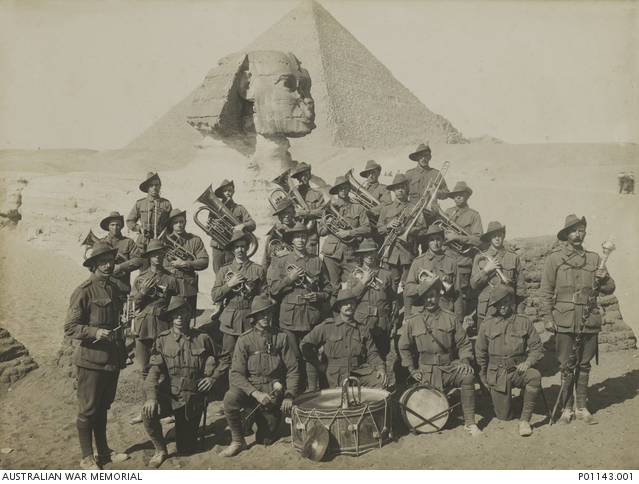 CAIRO, EGYPT, 1915-01-09. GROUP PORTRAIT OF MEMBERS OF THE 1ST ...