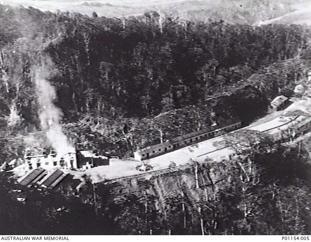 HATOELIA, TIMOR. 1944-11-19. JAPANESE OCCUPIED BUILDINGS AT HATOELIA ...