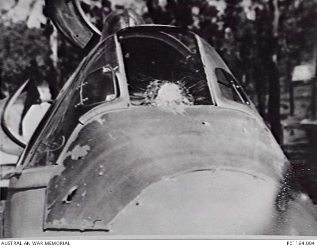 DAMAGED SHATTER PROOF WINDSCREEN OF A BEAUFIGHTER AIRCRAFT OF NO. 31 ...