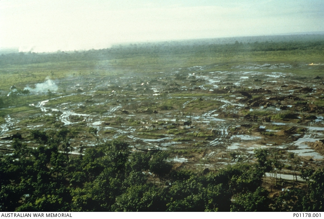 SOUTH VIETNAM. C. 1968. VIEW SOUTH-EAST OVER FIRE SUPPORT BASE (FSB ...
