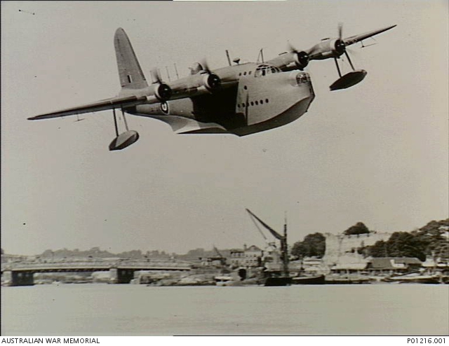 Rochester, England. 1945-04-24. A Short Sunderland Mk III flying boat ...