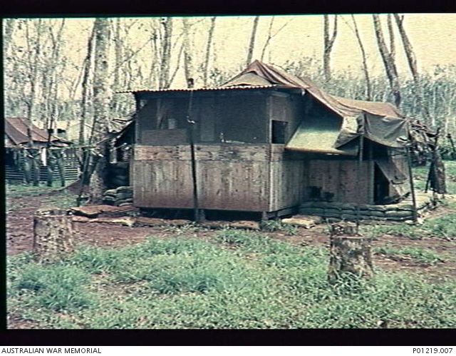 NUI DAT, SOUTH VIETNAM. 1968. A WELL-MADE TENT IN THE 4TH BATTALION ...