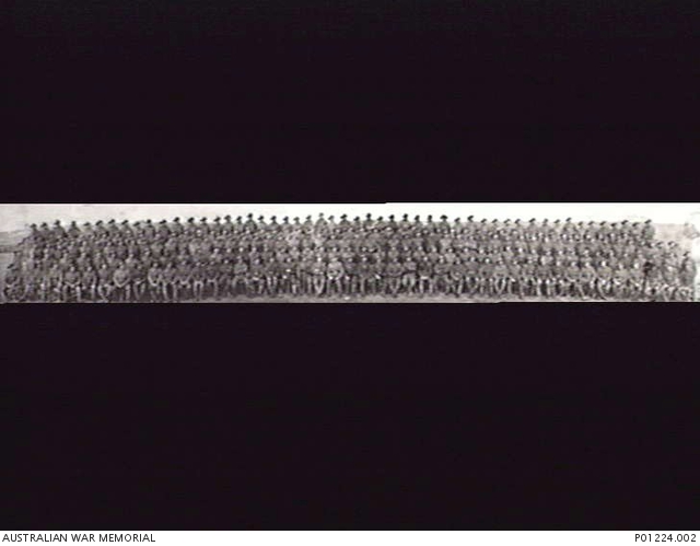 CODFORD, ENGLAND, 1917-04. GROUP PHOTOGRAPH OF "B" COMPANY, 13TH ...