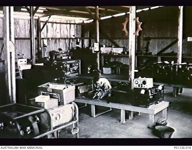 INTERIOR OF WORKSHOP OF 102ND FIELD WORKSHOP'S GENERATOR REPAIR SECTION ...