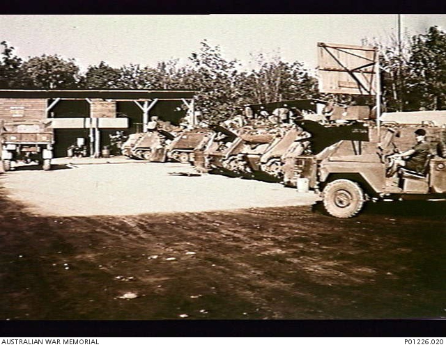CAVALRY SQUADRON LIGHT AID DETACHMENT LINES, SHOWING WORKSHOP AND ...