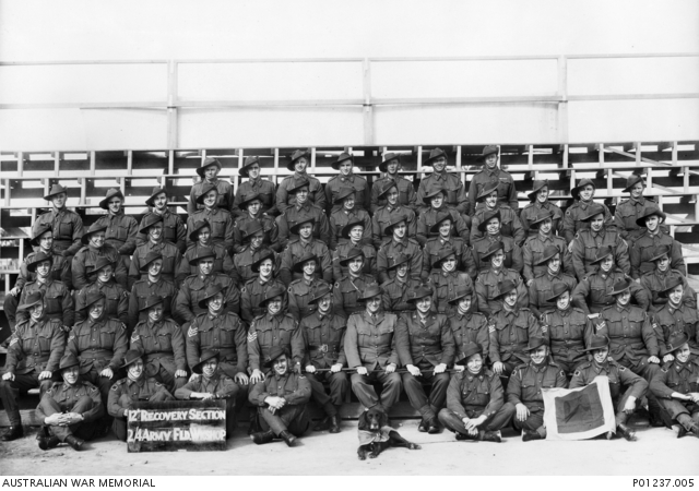 Australia. Group portrait of the 12th Recovery Section, 2/4th Army ...
