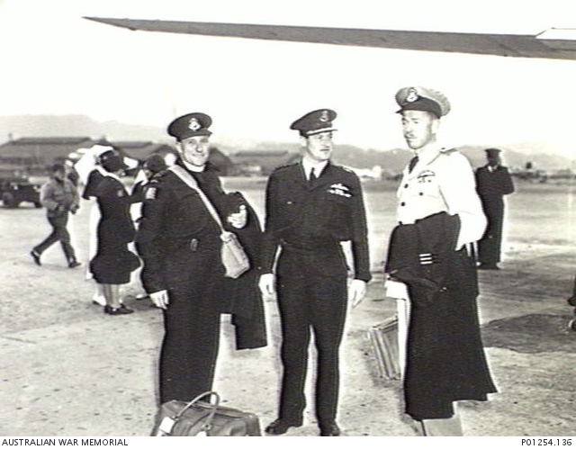 IWAKUNI, JAPAN. 1951-02. THE OFFICER COMMANDING NO 91 WING RAAF, GROUP ...