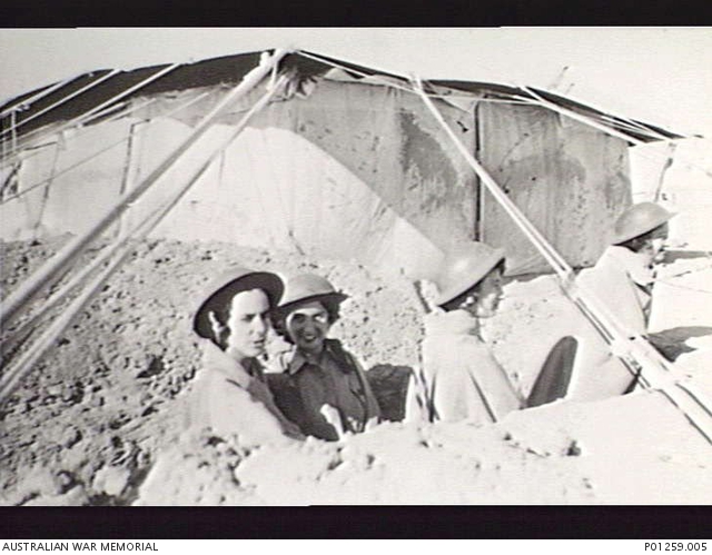 AMIRIYA, EGYPT. 1941. SLIT TRENCHES IN THE NURSES' TENT LINES AT THE 2 ...