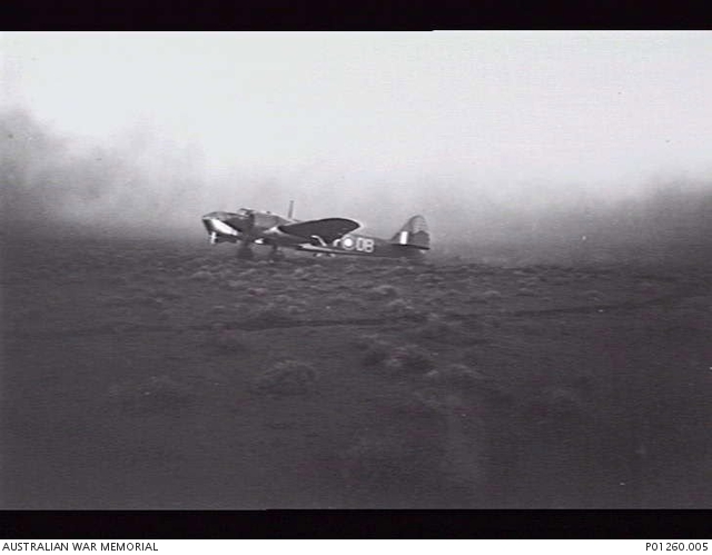 DERNA AIRSTRIP, LIBYA. 1941-04. A BLENHEIM BOMBER AIRCRAFT OF NO 45 ...