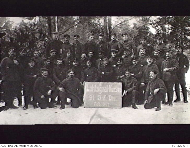 GROUP PORTRAIT OF MEMBERS OF THE 91ST INFANTRY DIVISION, GERMAN ARMY ...