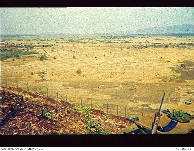 PHUOC TUY PROVINCE, SOUTH VIETNAM. 1966. VIEW FROM MACHINE GUN POST ON ...