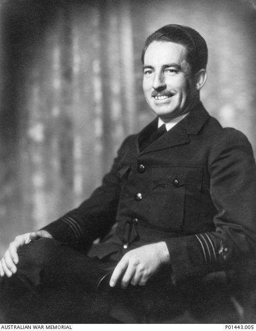 BRISBANE, QLD. 1943. STUDIO PORTRAIT OF WING COMMANDER H. ROY BOOTH ...