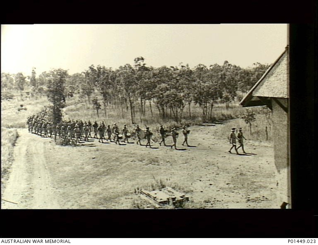Darwin, NT. 1939-03. Darwin Mobile Force, led by their pipers and ...