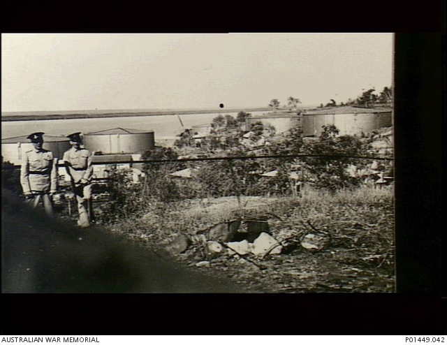 Darwin, NT. 1939-09. Naval oil tanks at Darwin. After the declaration ...
