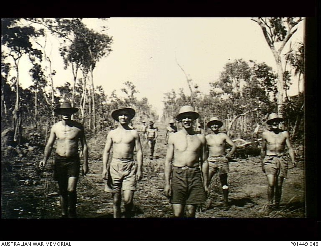 Adelaide River, NT. 1939-04. Darwin Mobile Force troops in the bush on ...