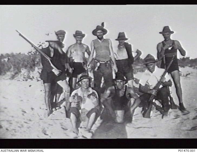 OFF BROOME, WA. C. 1923. SHORE RECREATION PARTY FROM THE SURVEY VESSEL ...