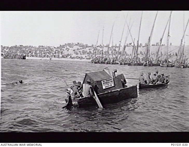 SERAPEUM, SUEZ CANAL. 1916-04-25. ONE OF THE BOATS, NAMED 'SAPPER ...