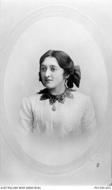 Studio portrait of Annie Simpson Pearson, nee Kirkpatrick. Annie was ...
