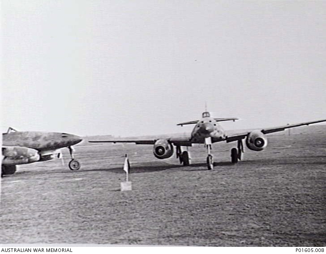 FASSBERG, GERMANY. C.1945-05. TWO CAPTURED MESSERSCHMITT ME262A ...
