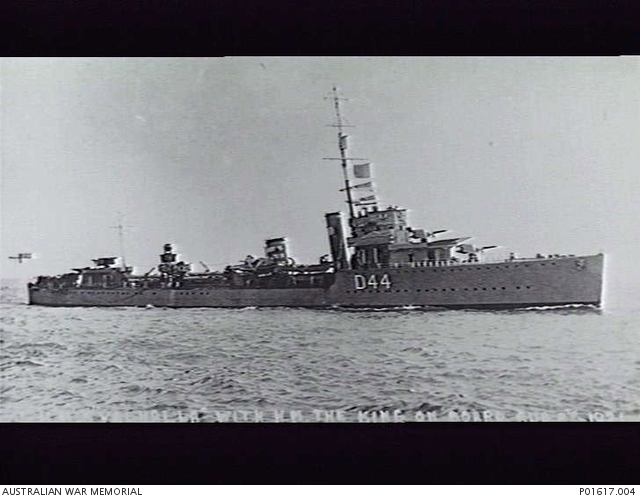 HMS VALHALLA AT SEA, 1921-08-08. KING GEORGE V AND QUEEN MARY ON BOARD ...