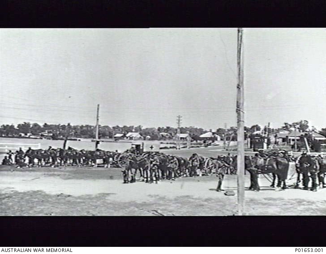 ROCKINGHAM, WA, 1935. THE WHOLE OF THE 3RD BRIGADE, AUSTRALIAN FIELD ...