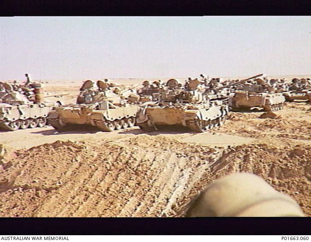 KUWAIT, 1991-03-04. CAPTURED IRAQI TANKS IN THE ENEMY EQUIPMENT ...