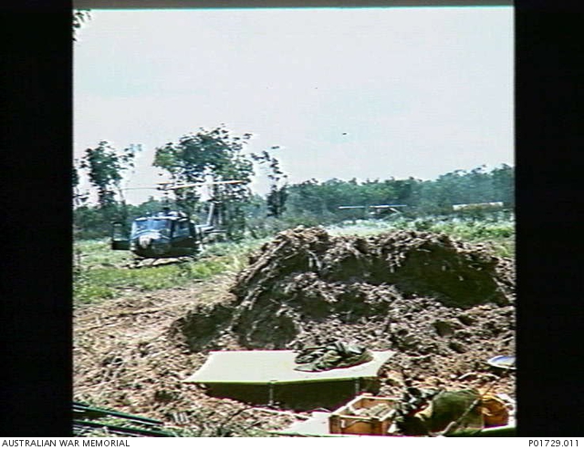 A half completed defensive position at Fire Support Base (FSB) Coral is ...