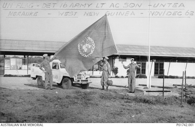 Merauke, West New Guinea, 1962-11/12. Three pilots from No. 16 Army ...