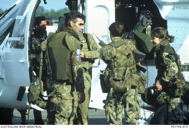 Cambodia, 1993-05-24. Australian troops serving with the United Nations ...