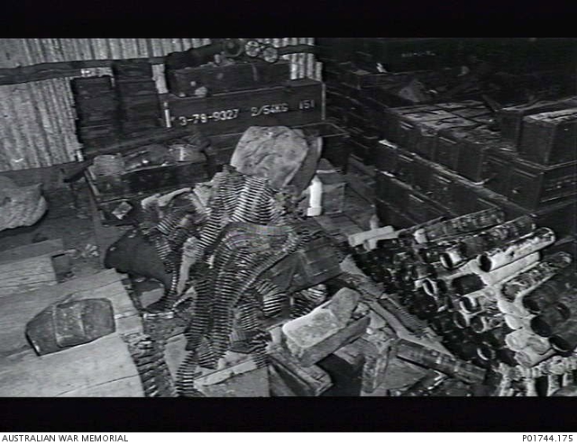 Cambodia, 1993-05-31. Part of a huge quantity of surrendered ammunition ...